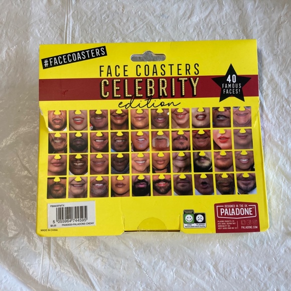 Paladone | Dining | Face Coasters Celebrity Edition Drink Coasters You ...